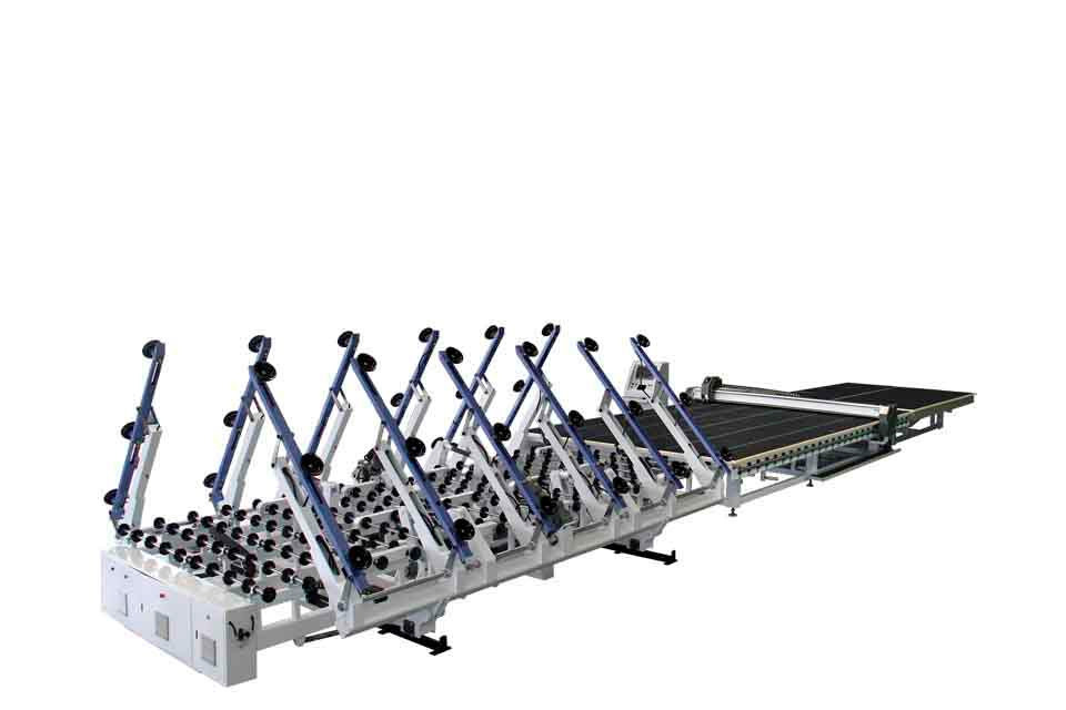 Auto CNC Glass Cutting Machine Line With Glass Loading Table Cutting ...
