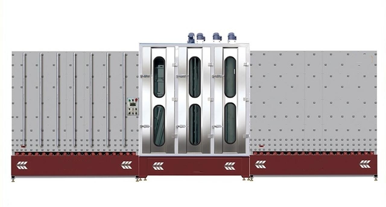 Double Glazing Window Vertical Glass Washing Machine With Fasade Glass ...